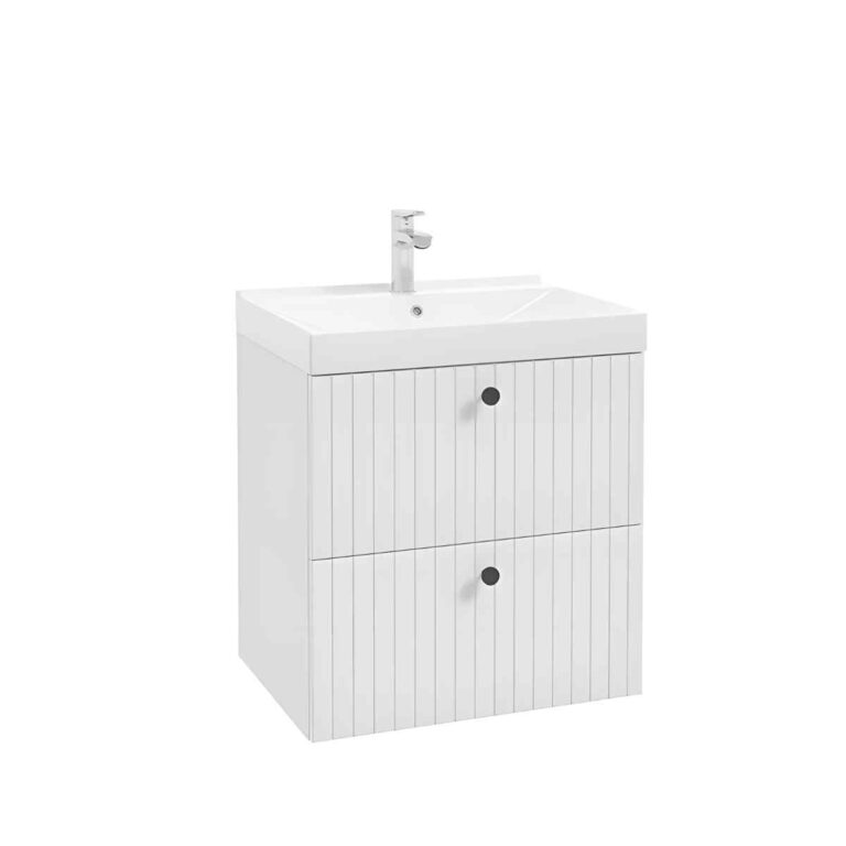 Sahtlitega valamukapp FUEGO D60, valge matt, 60 cm, seinale kinnitatav ...
