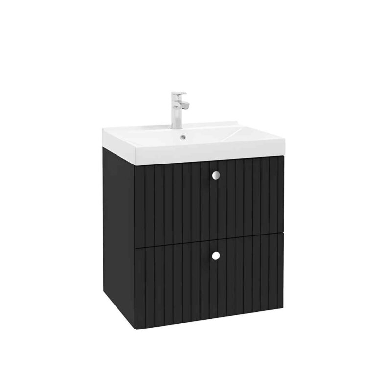 Sahtlitega valamukapp FUEGO D60, must matt, 60 cm, seinale kinnitatav ...